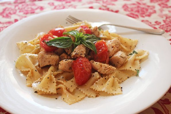 Chicken And Roasted Tomato Farfalle Aninas Recipes