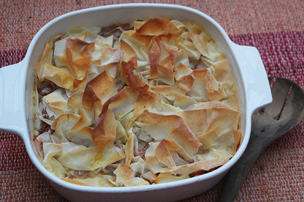 Bolognese Phyllo Pie - aninas recipes