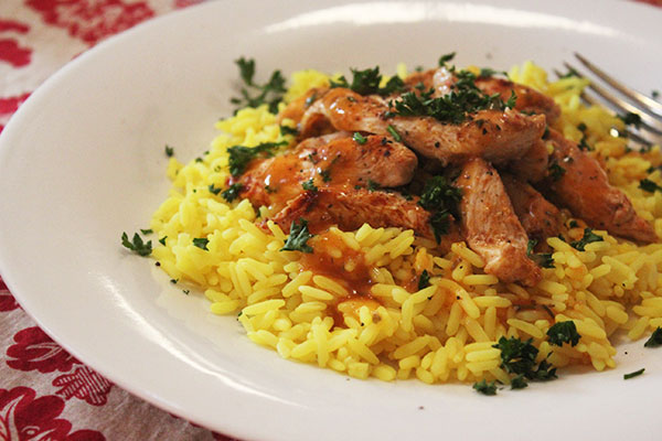 Nando Style Chicken Strips and Rice - aninas recipes