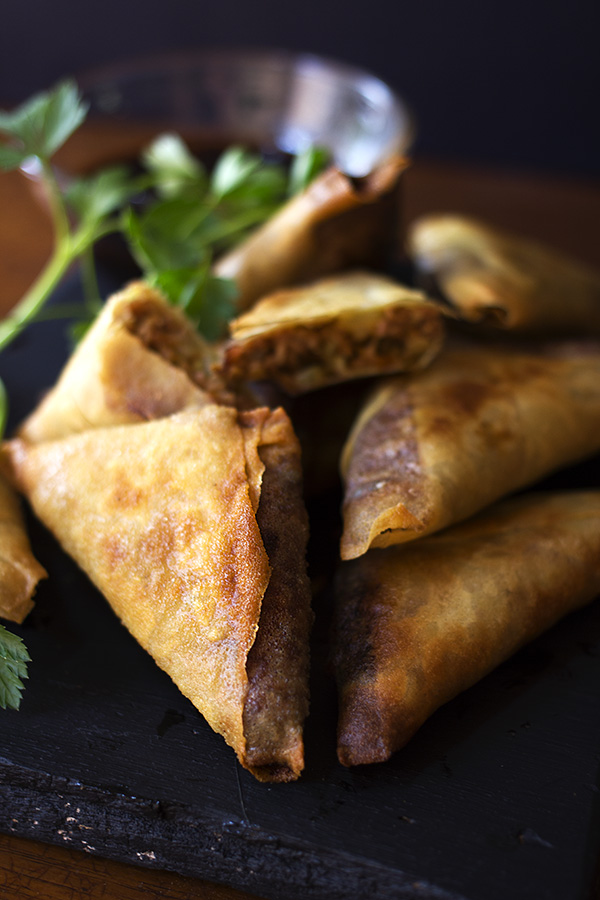 Beef Samosas with Ginger and Soy Dip - aninas recipes
