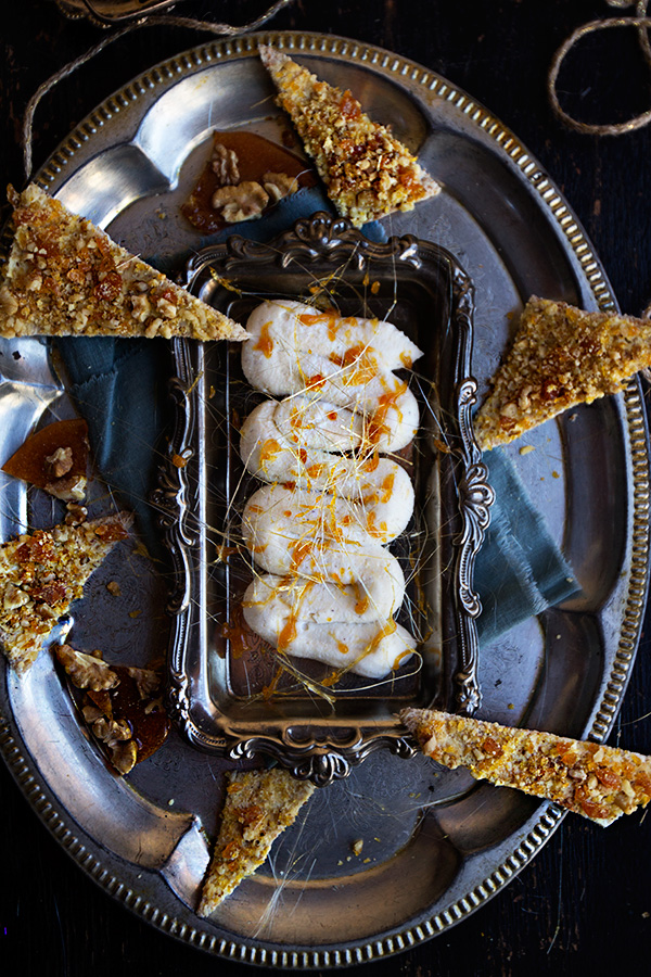 Vanilla Whipped Ricotta with Walnut Brittle Bread Wafers - aninas recipes