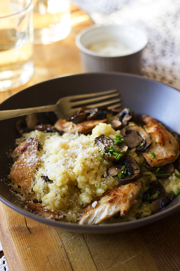 Lemon Risotto with Chicken, Mushrooms and Chives - aninas recipes