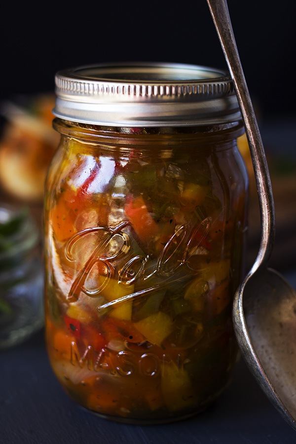 Antipasto Relish and a Ball® Home Preserving Kit Giveaway - aninas recipes