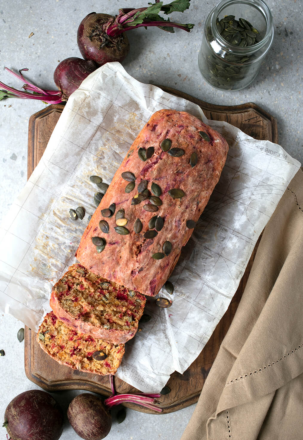 Beetroot Pumpkin and Walnut Bread 6 - aninas recipes