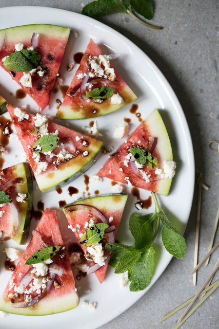 Easy Watermelon Canapés - aninas recipes