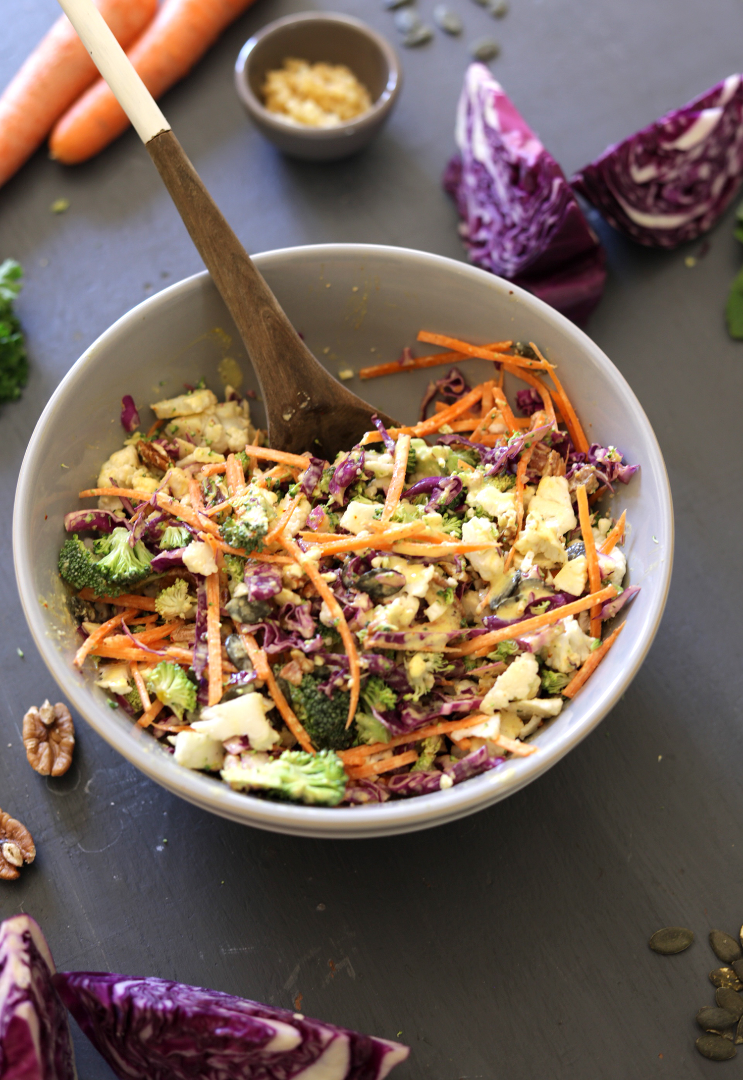 Raw Veggie Crunch Salad - aninas recipes